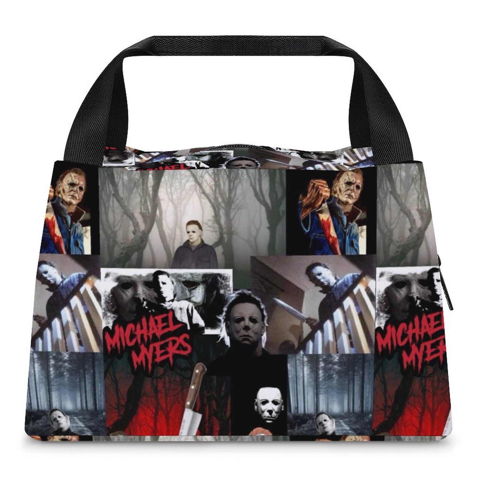 Michael Myers Lunch Bag Reusable Insulated Handbag Portable Cute Snack ...