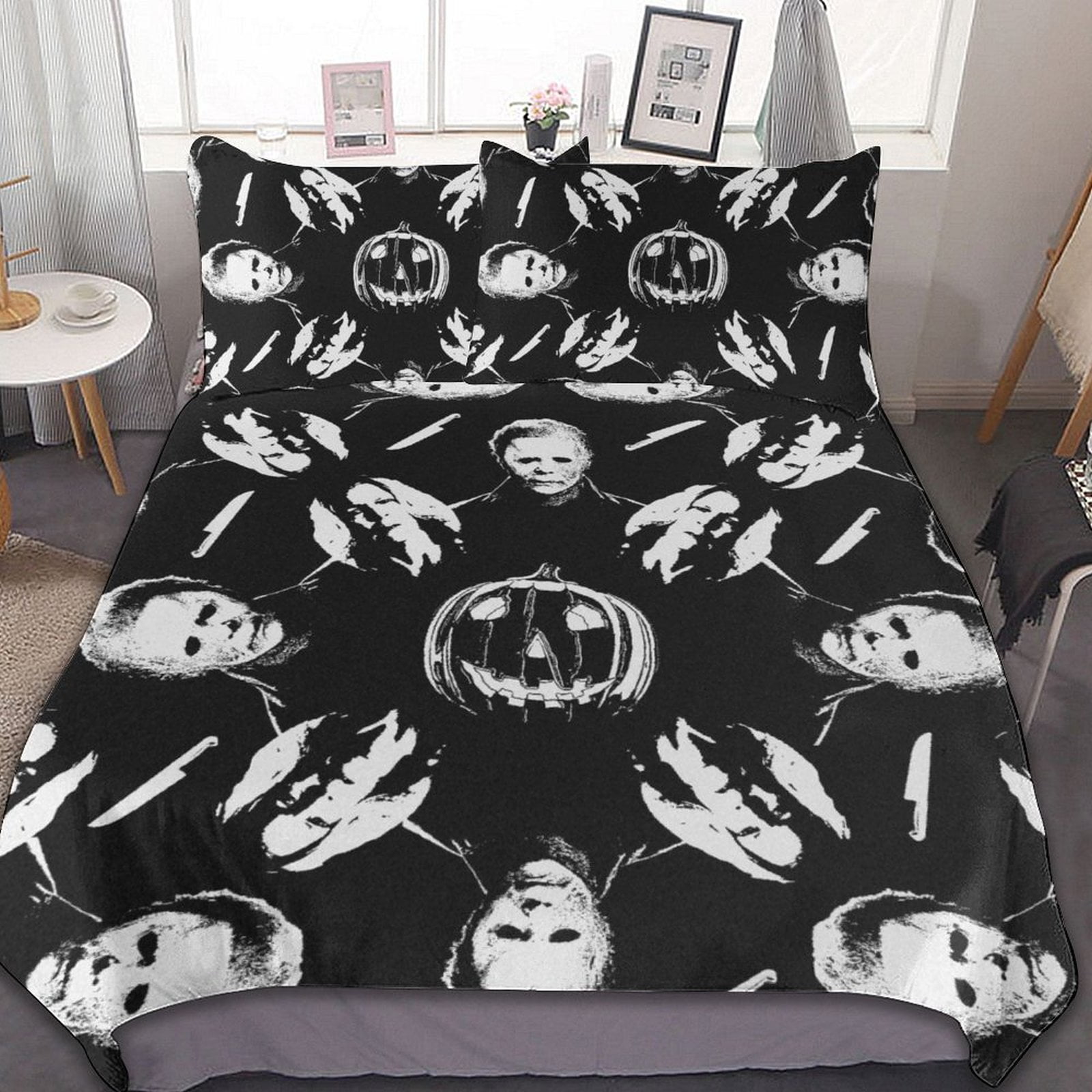 Michael Myers Pattern 3 Piece Bedding Sets Decor Comforter Sets With ...