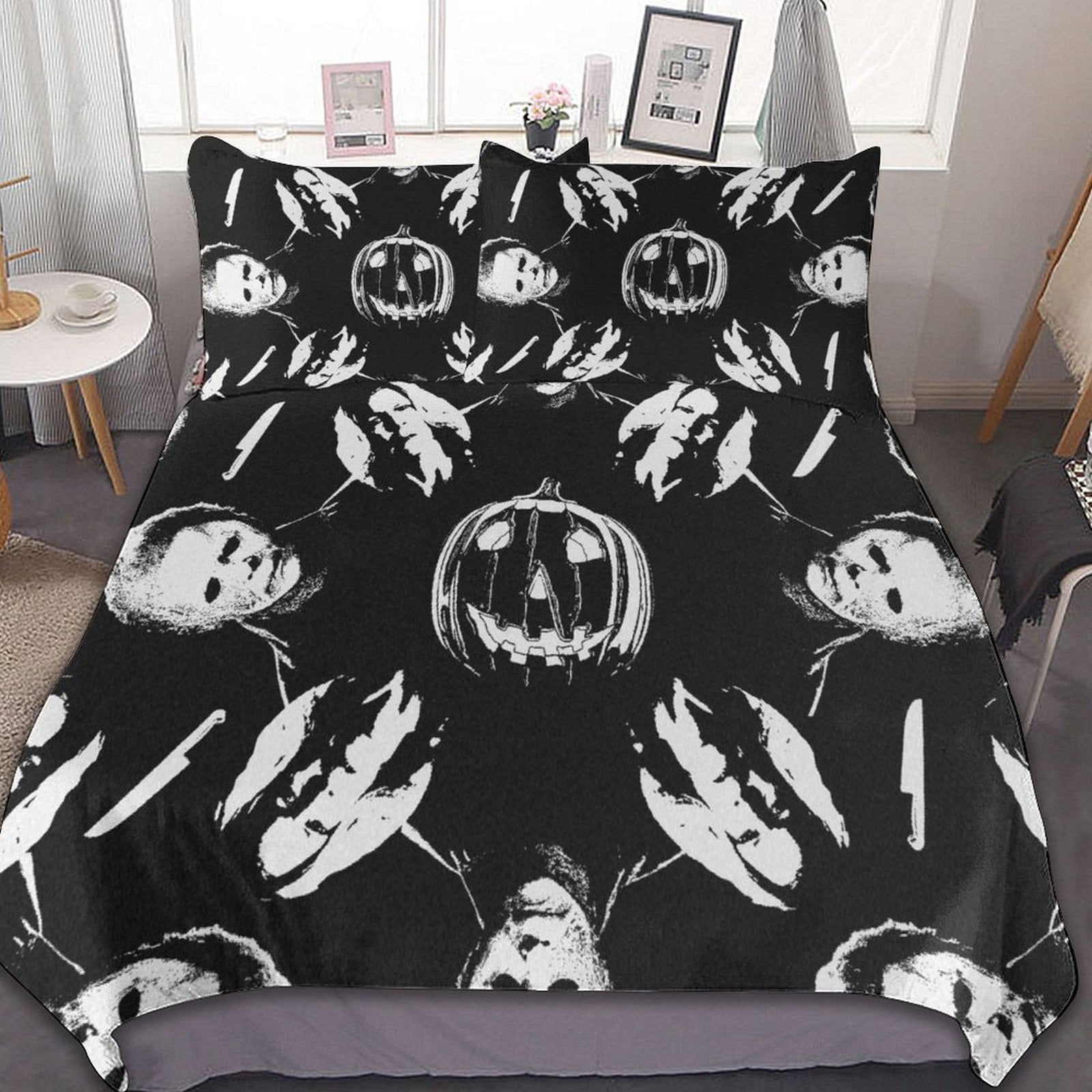 Michael Myers Pattern 3 Piece Bedding Sets Decor Comforter Sets With ...