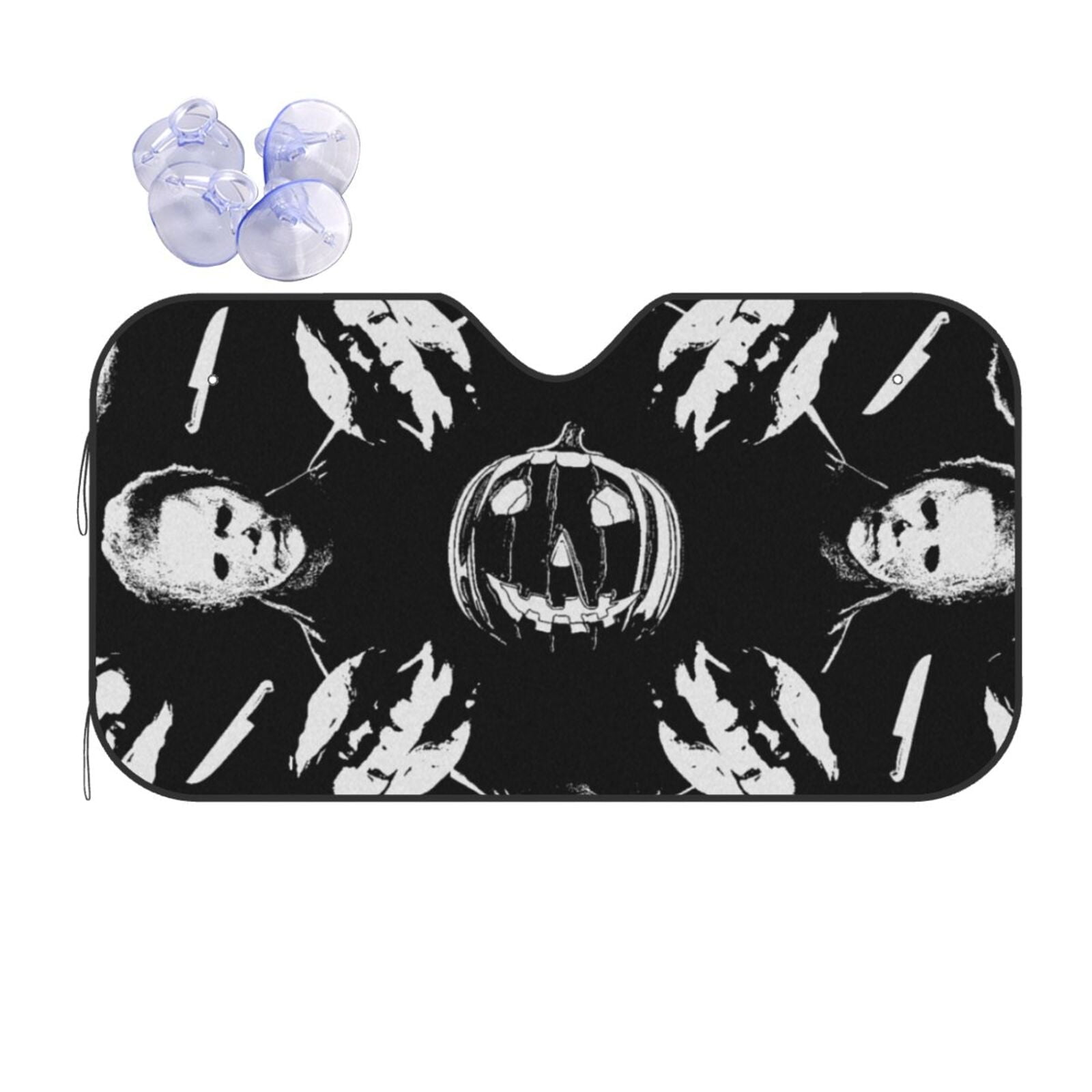 Michael Myers Pattern Fashion Car Sunshade UV Rays Sun Visor Protector ...