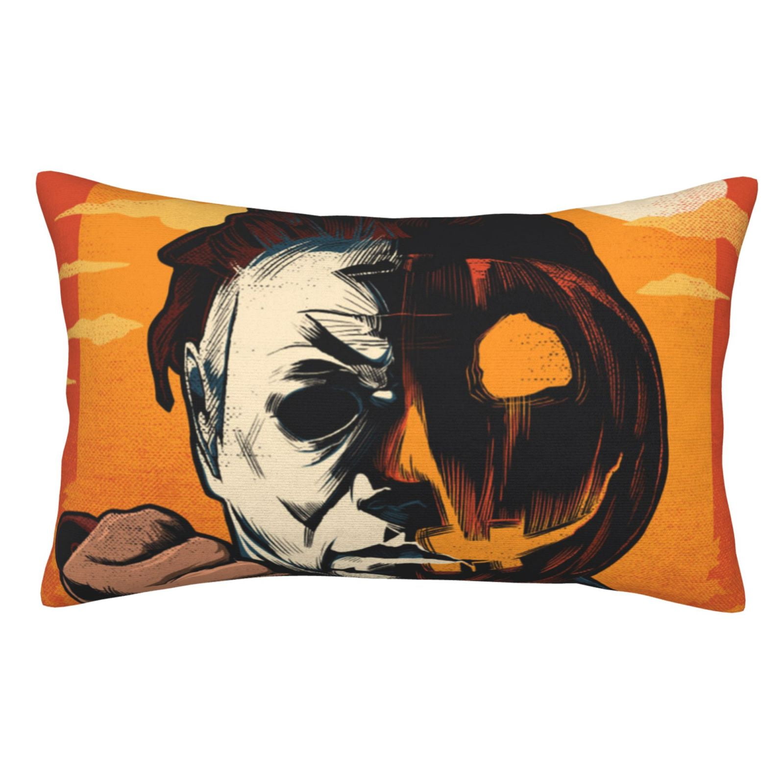 Michael Myers Pillowcase Decor Cushion Pillow Covers With Hidden Zipper For Sofa Bed Dorm Car ...
