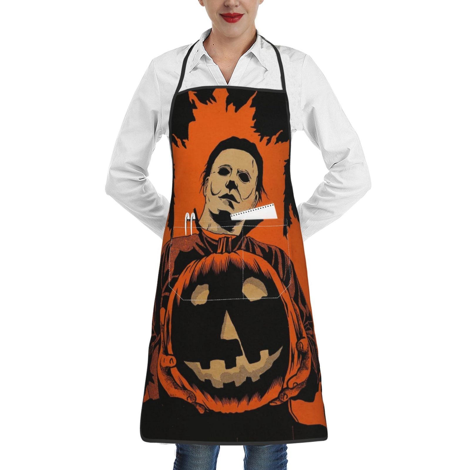 Michael Myers Pumpkin Waterproof Apron Home Decor Kitchen Fashion Apron ...