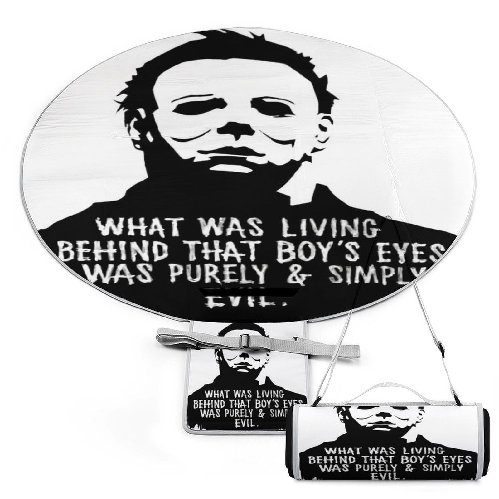 Michael Myers Round Picnic Blanket Portable Large Outdoor Foldable ...