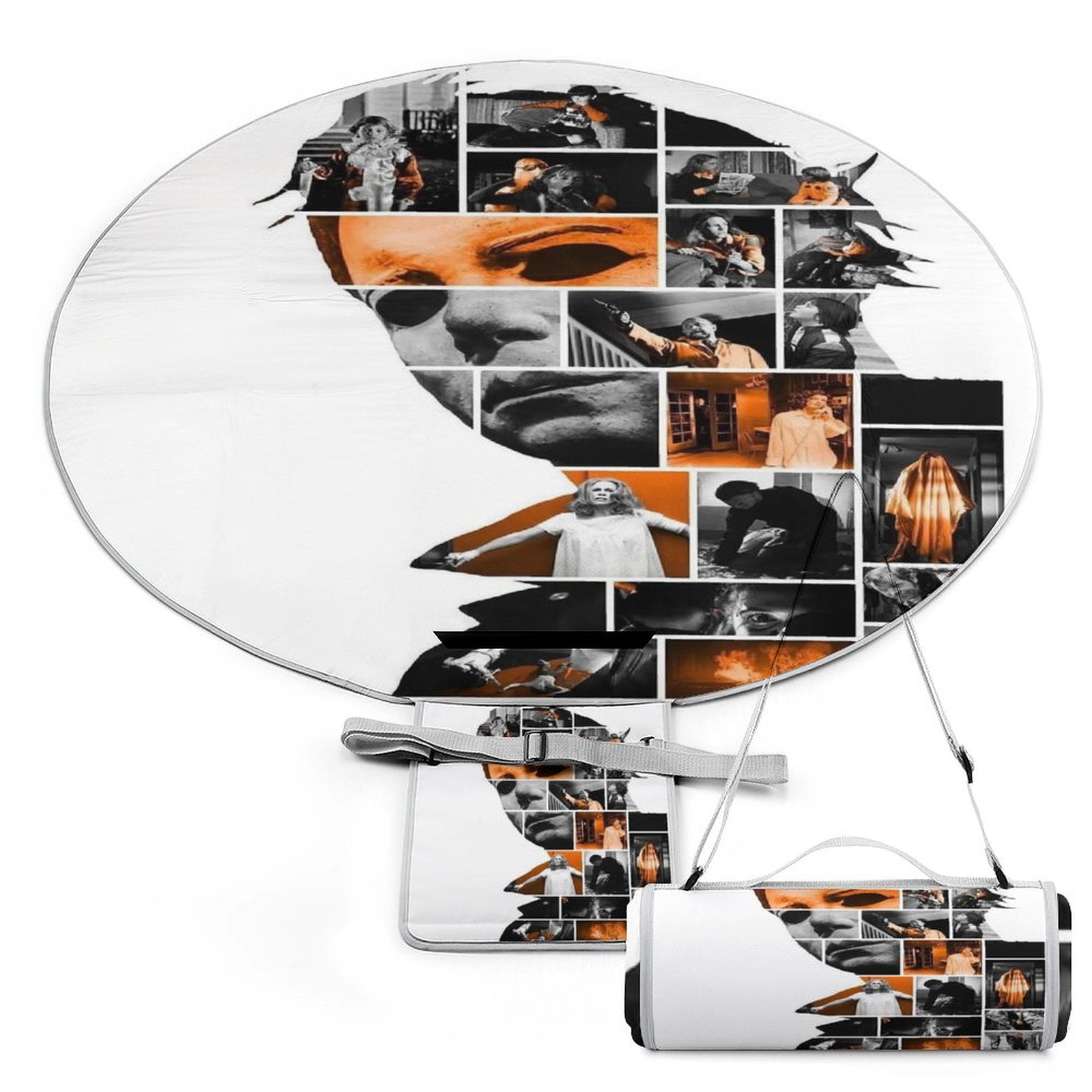 Michael Myers Round Picnic Blanket Portable Large Outdoor Foldable ...