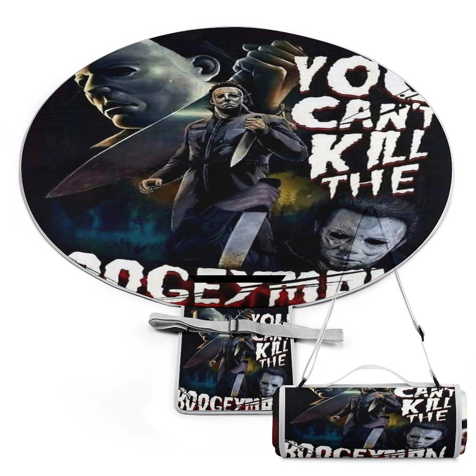 Michael Myers Round Picnic Blanket Portable Large Outdoor Foldable ...