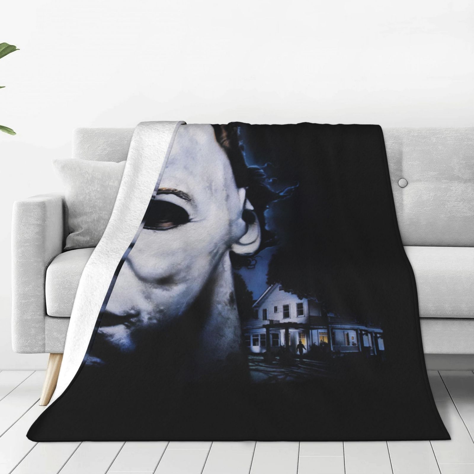 Michael Myers Scary Flannel Blanket Cozy Ultra-Soft Micro Fleece ...