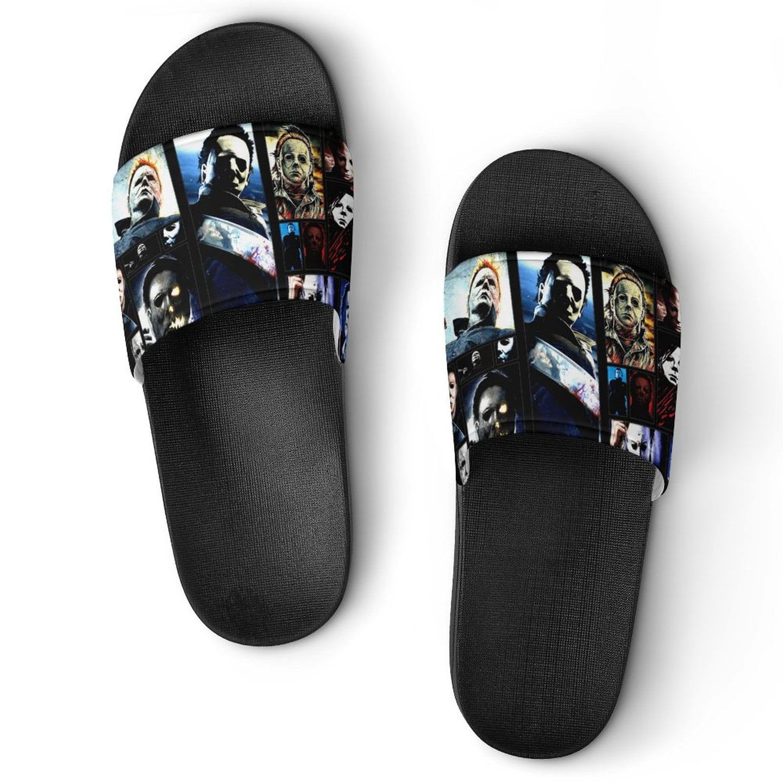 Michael Myers Slides Sandals House Slippers Non-Slip Indoor Bathroom ...