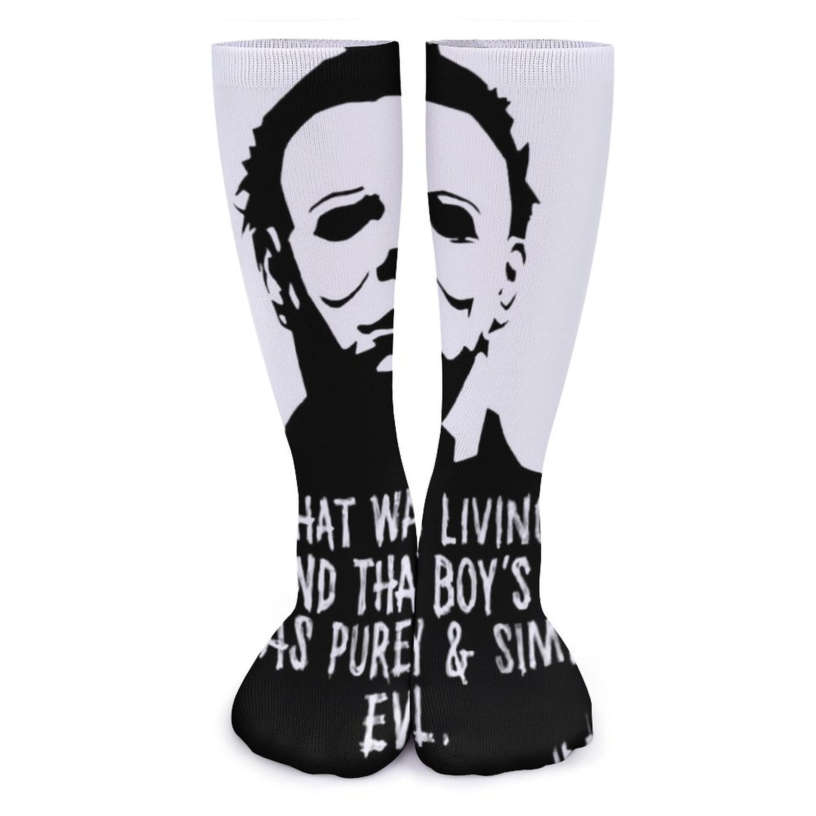 Michael Myers Sock Funky Knee High Socks Soft 3D Print Athletic ...