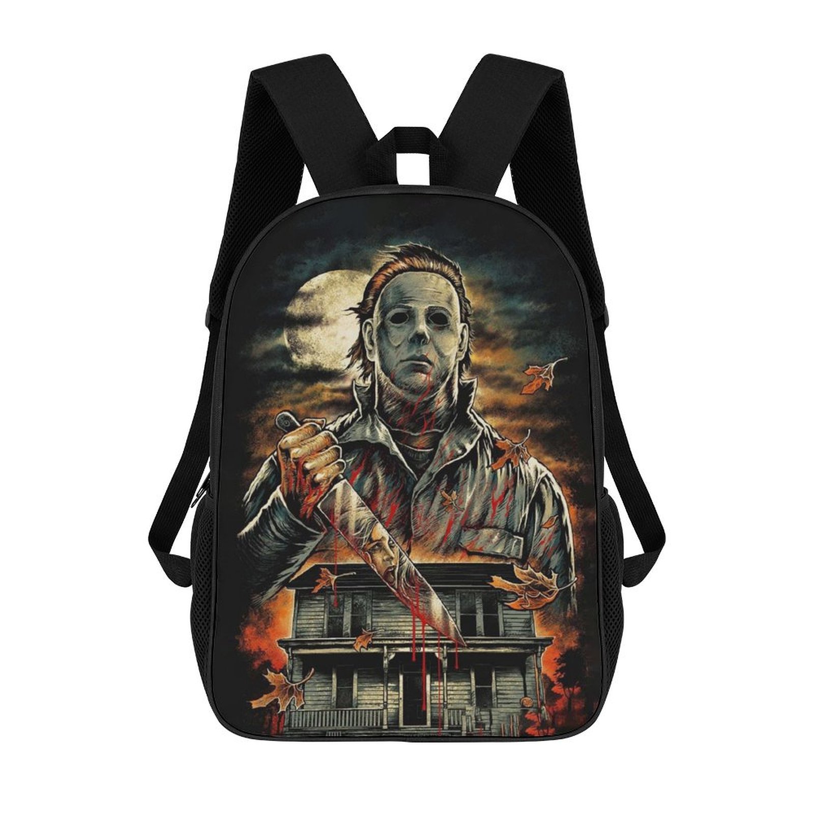 Michael Myers Students Backpack 17" Bookbag 3D Print Schoolbag Cartoon ...