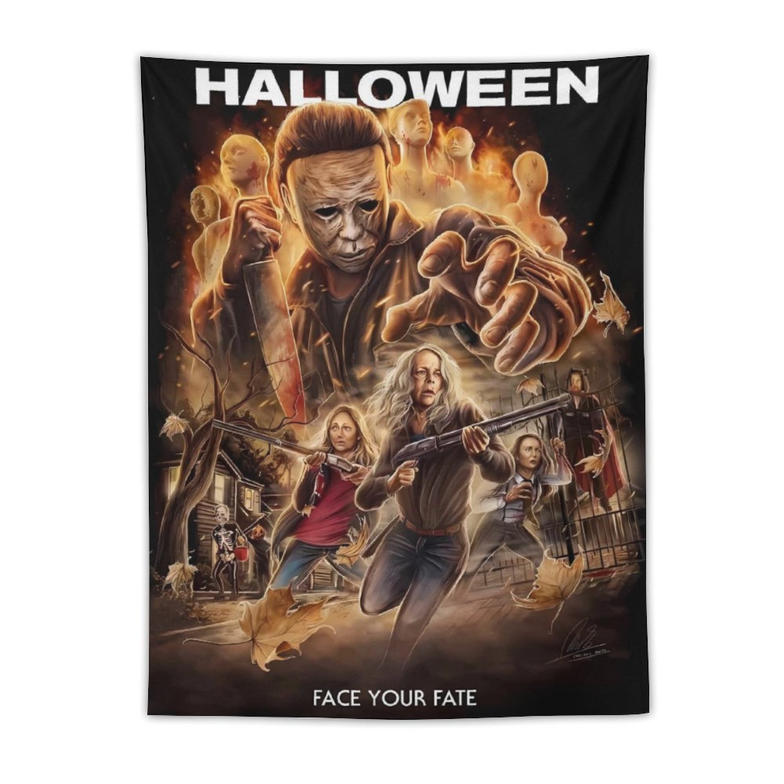 Michael Myers Tapestry Bedroom Indie Vertical Tapestry Wall Hanging for ...