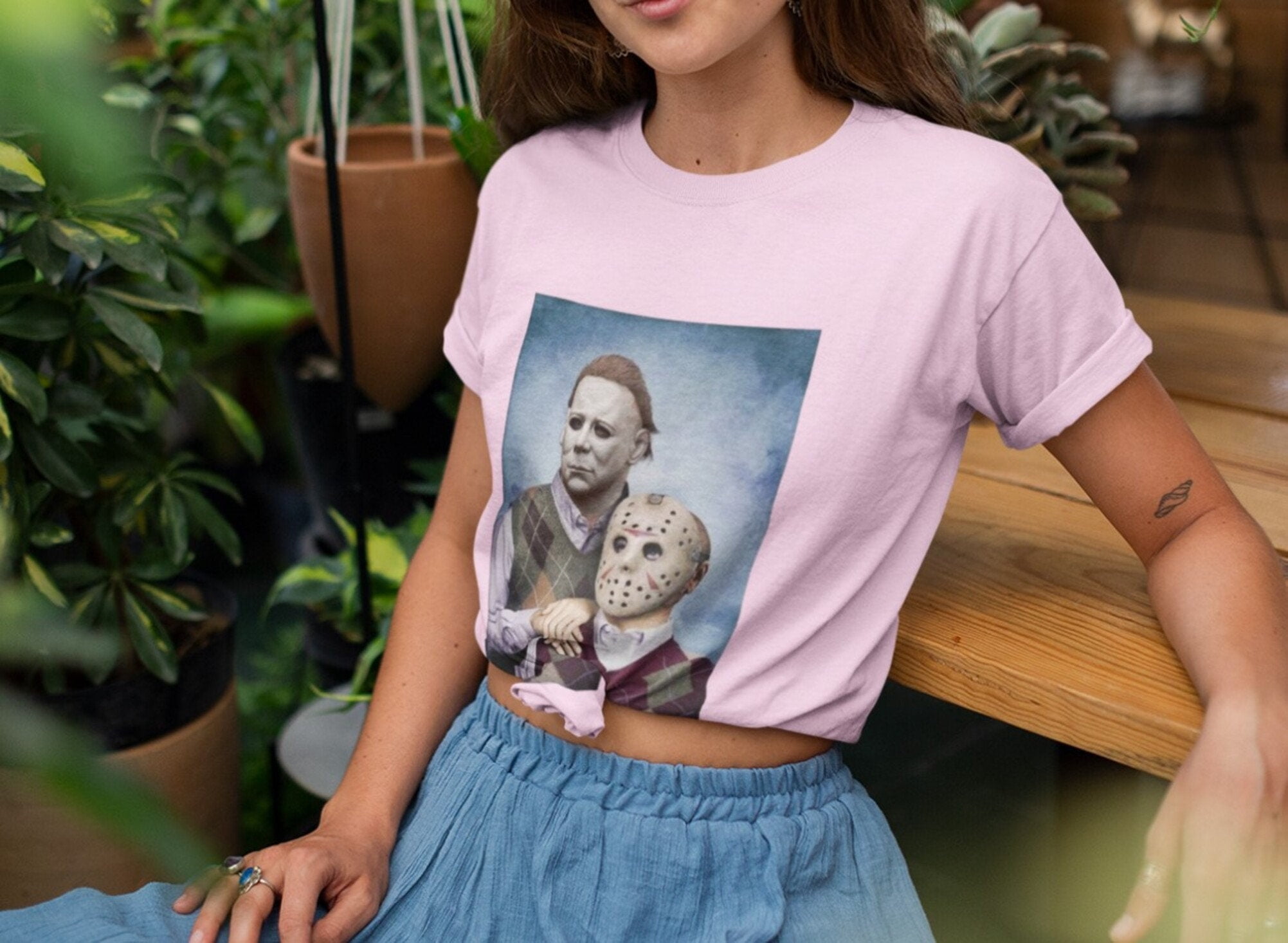 Michael Myers and Jason Voorhees Step Brothers Movie Funny Shirts ...