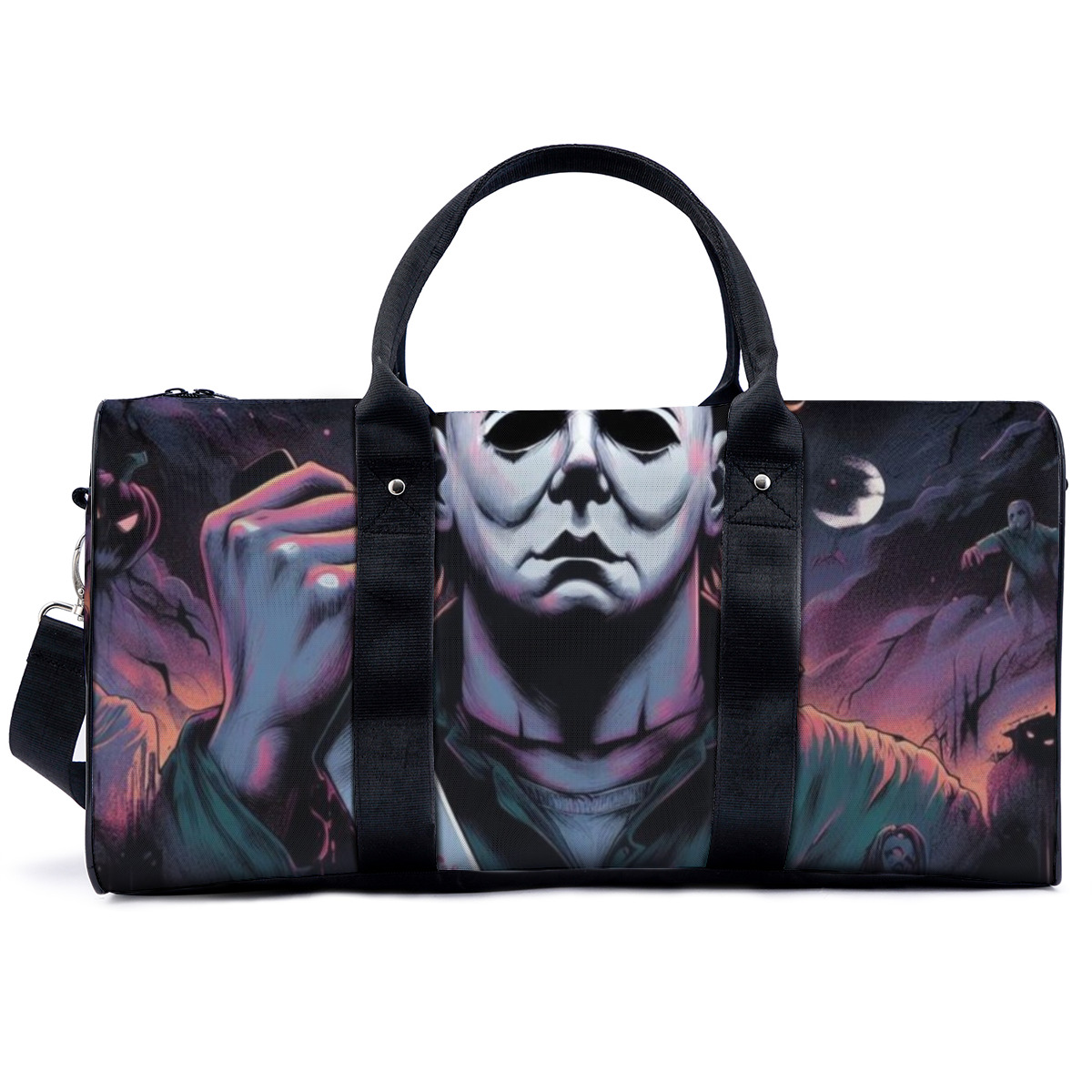 Michael -MyersCartoon Travel Luggage Bag with Shoulder Strap Tote ...