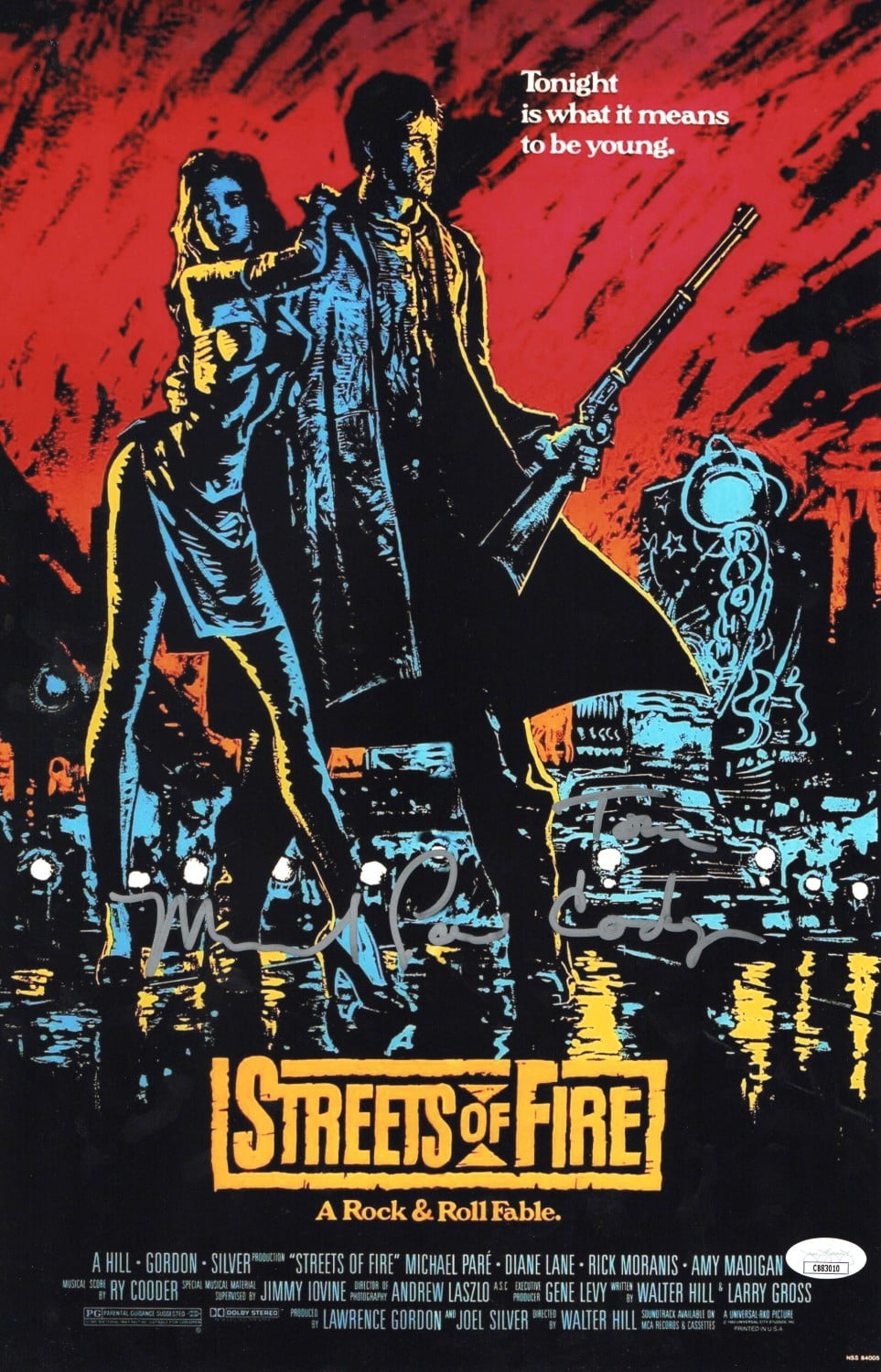 Michael Pare Autographed 11X17 Photo Streets of Fire "Tom Cody" JSA ...