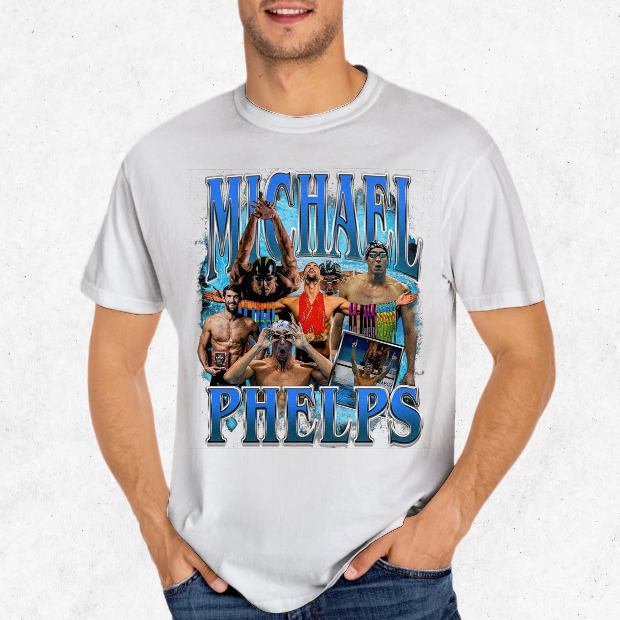 Michael Phelps Olympic Champion T-Shirt: Exclusive Swimmer Fan Shirt ...