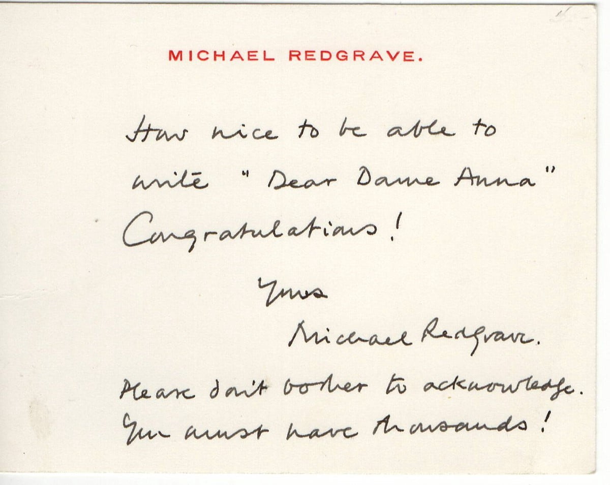 Michael Redgrave Signed Autographed Cut Signature Hollywood Actor BAS ...