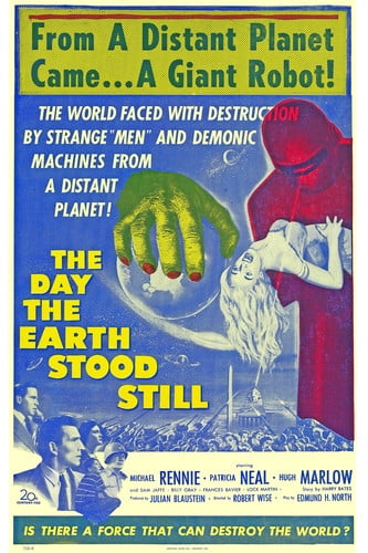 Michael Rennie and Patricia Neal in The Day the Earth Stood Still ...