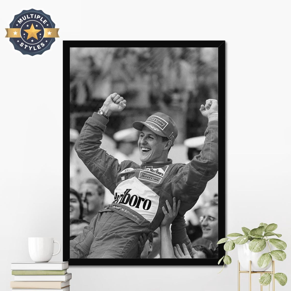 Michael Schumacher, Schumacher Wall Art, Formula 1, Vintage F1, F1 Wall ...