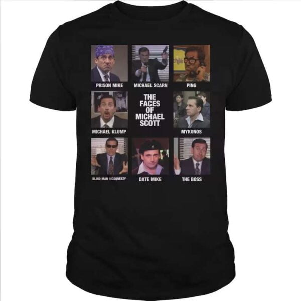Michael Scott Actor T-Shirt The Faces Of Michael Scott The Office ...
