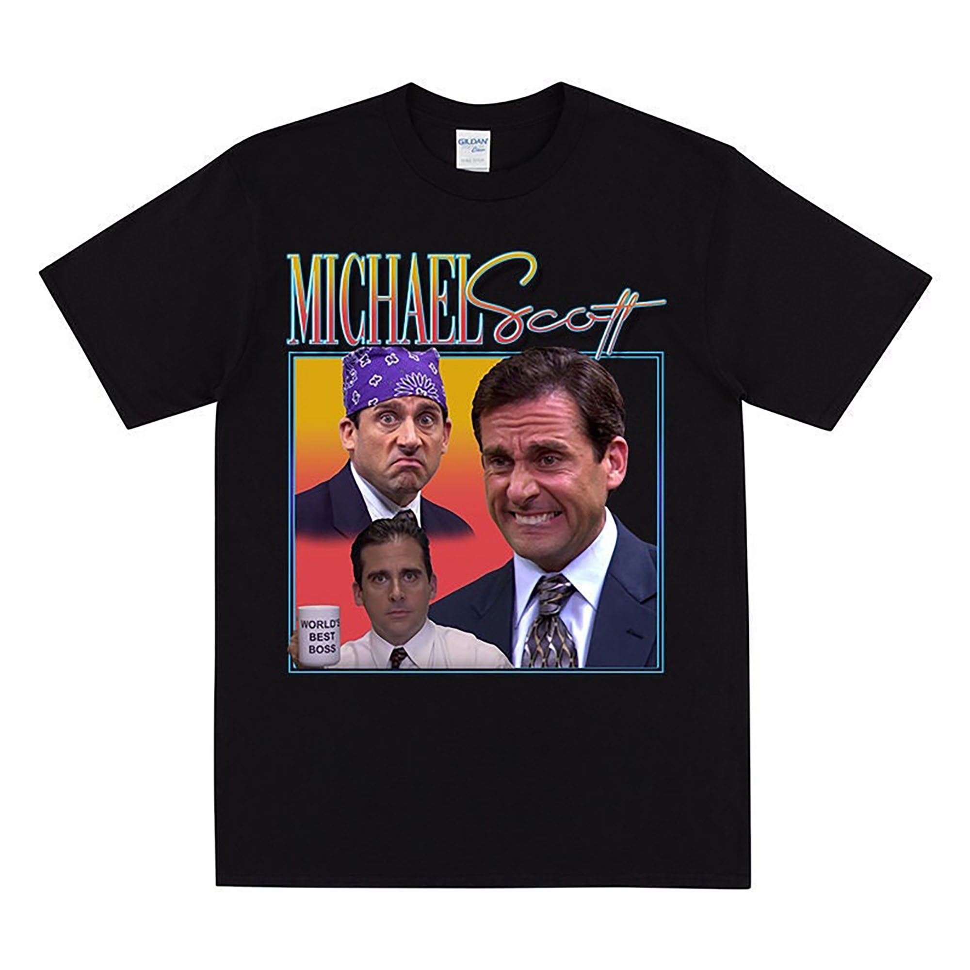 Michael Scott Homage Retro Unisex Classic 2D T-Shirt - Vintage Funny ...