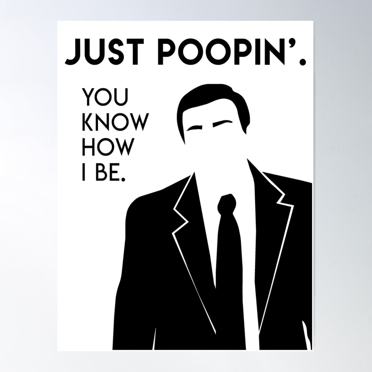 Michael Scott - Just Poopin' Poster Wall Art, Modern Wall Decor For ...