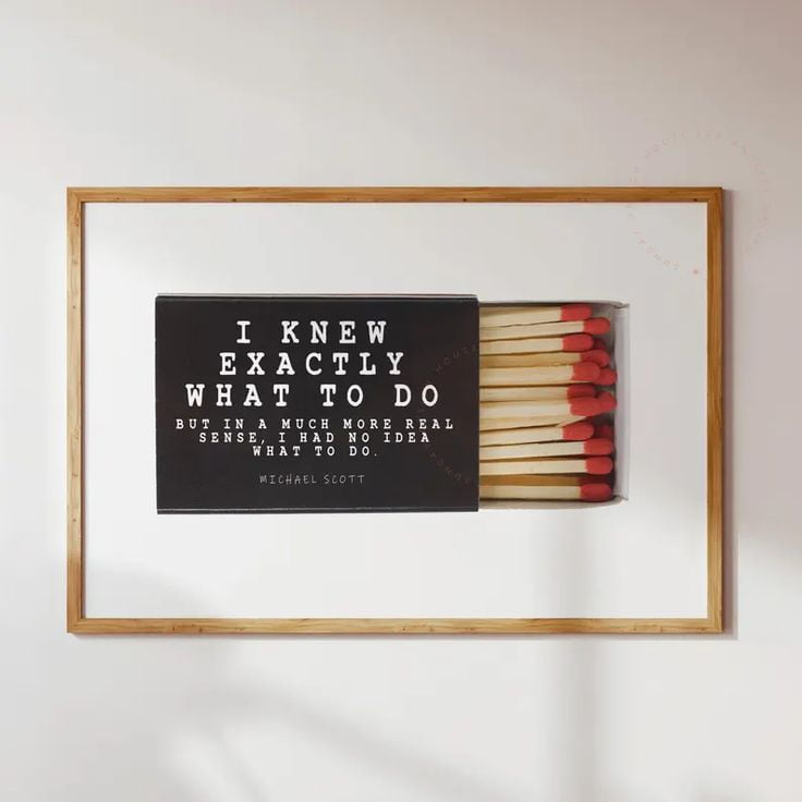 Michael Scott Matchbox Quote Poster, One Sheet Wall Size 24''x36 ...