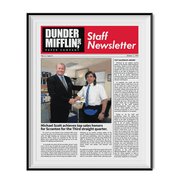 Dunder Mifflin Scranton Branch Org. Chart Dwight K. Schrute Poster The ...