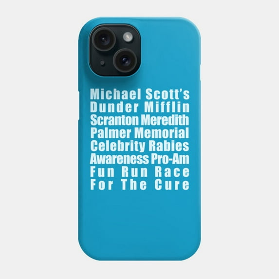 Michael Scotts Rabies Fun Run Back Print Compatible Phone Case for ...