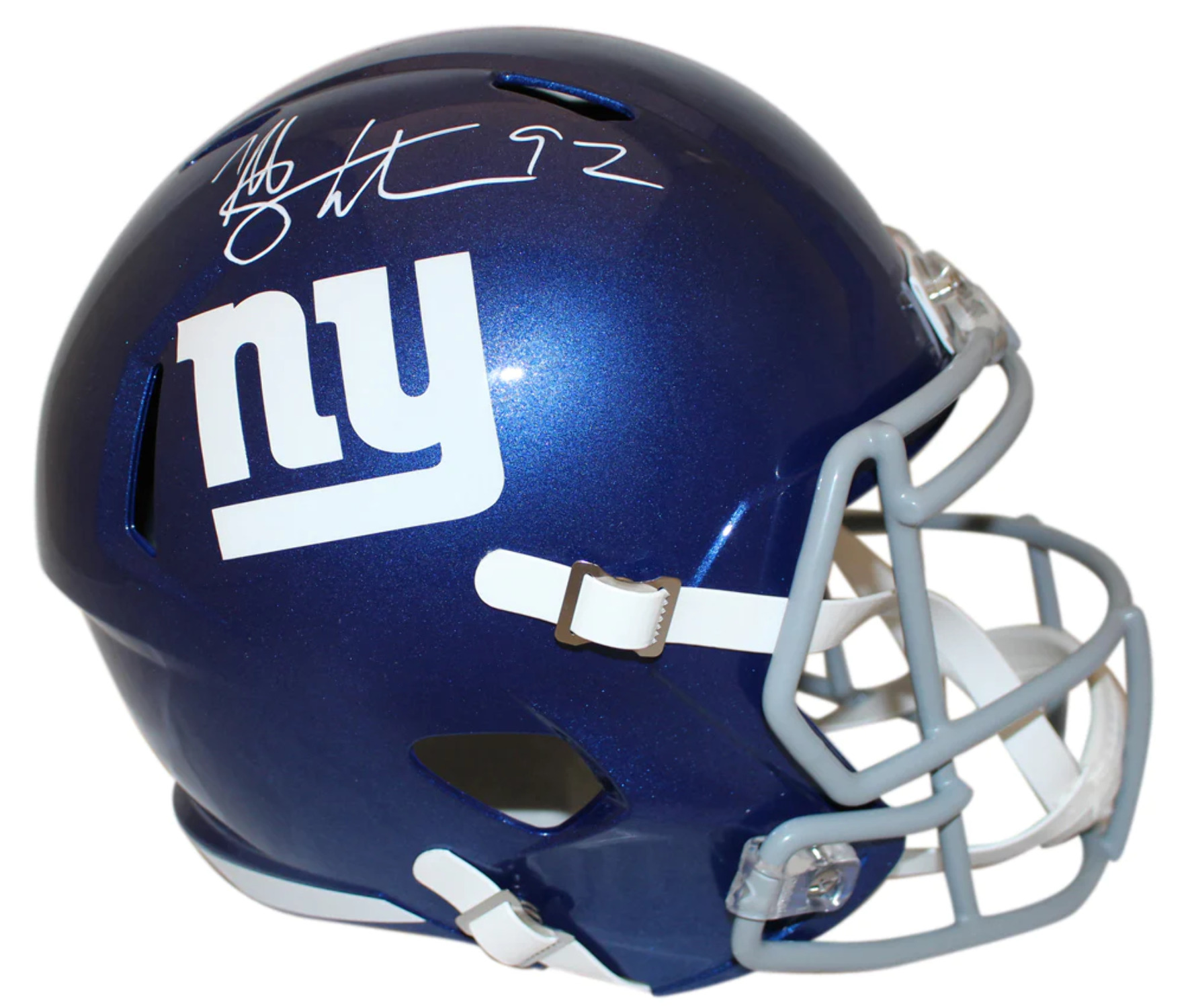 Michael Strahan Autographed New York Giants Deluxe Full-Size Replica Helmet - JSA - Walmart.com