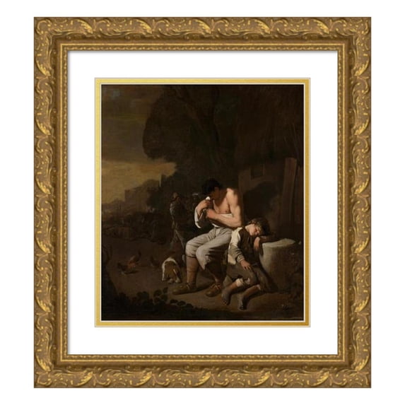 Michael Sweerts 15x16 Gold Ornate Wood Frame and Double Matted Museum ...