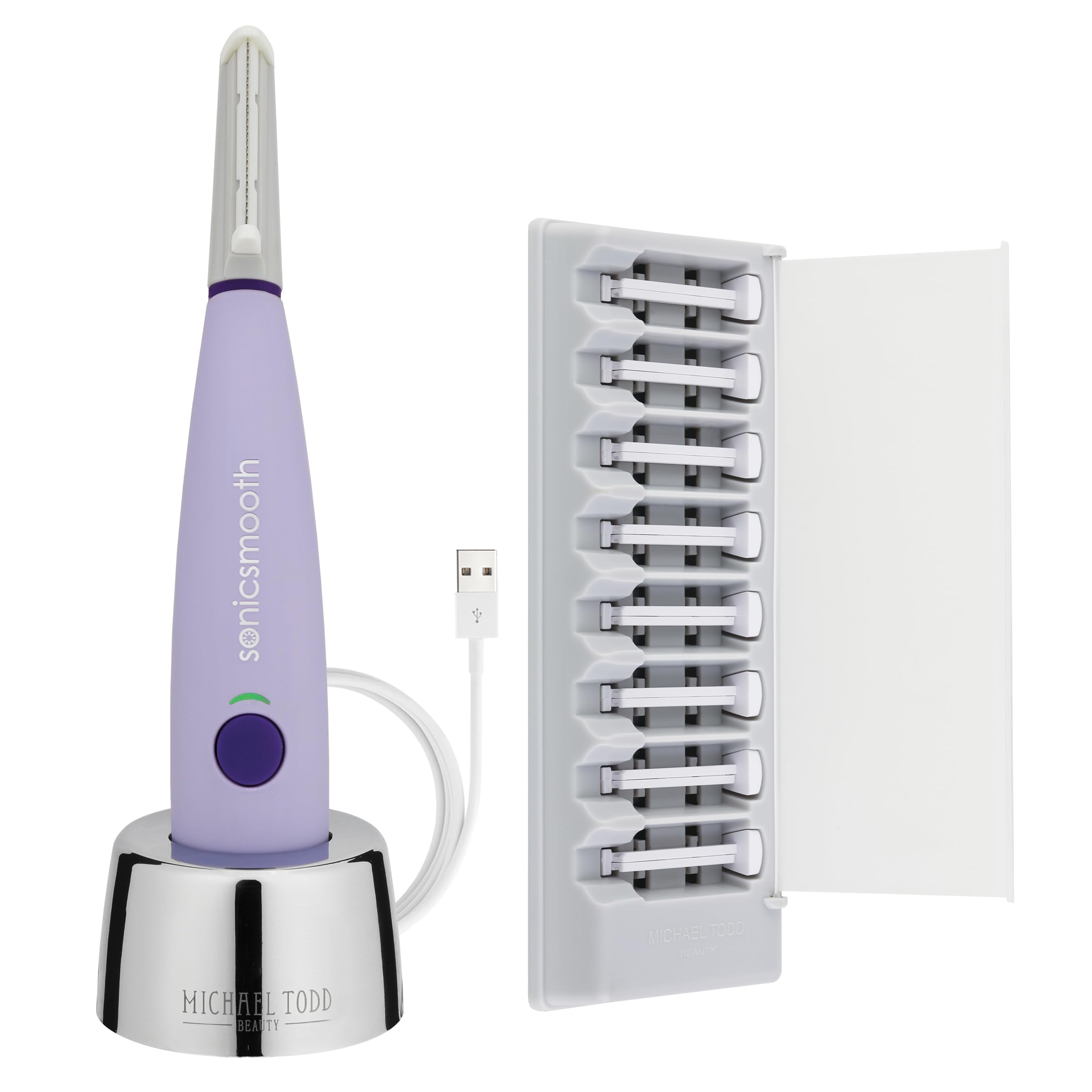 Michael Todd Beauty - Sonicsmooth Dermaplaning Tool - 2 in 1 Peach Fuzz ...