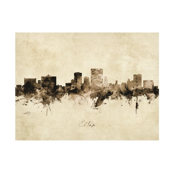 Michael Tompsett 'Fort Worth Texas Skyline Vintage' Canvas Art ...