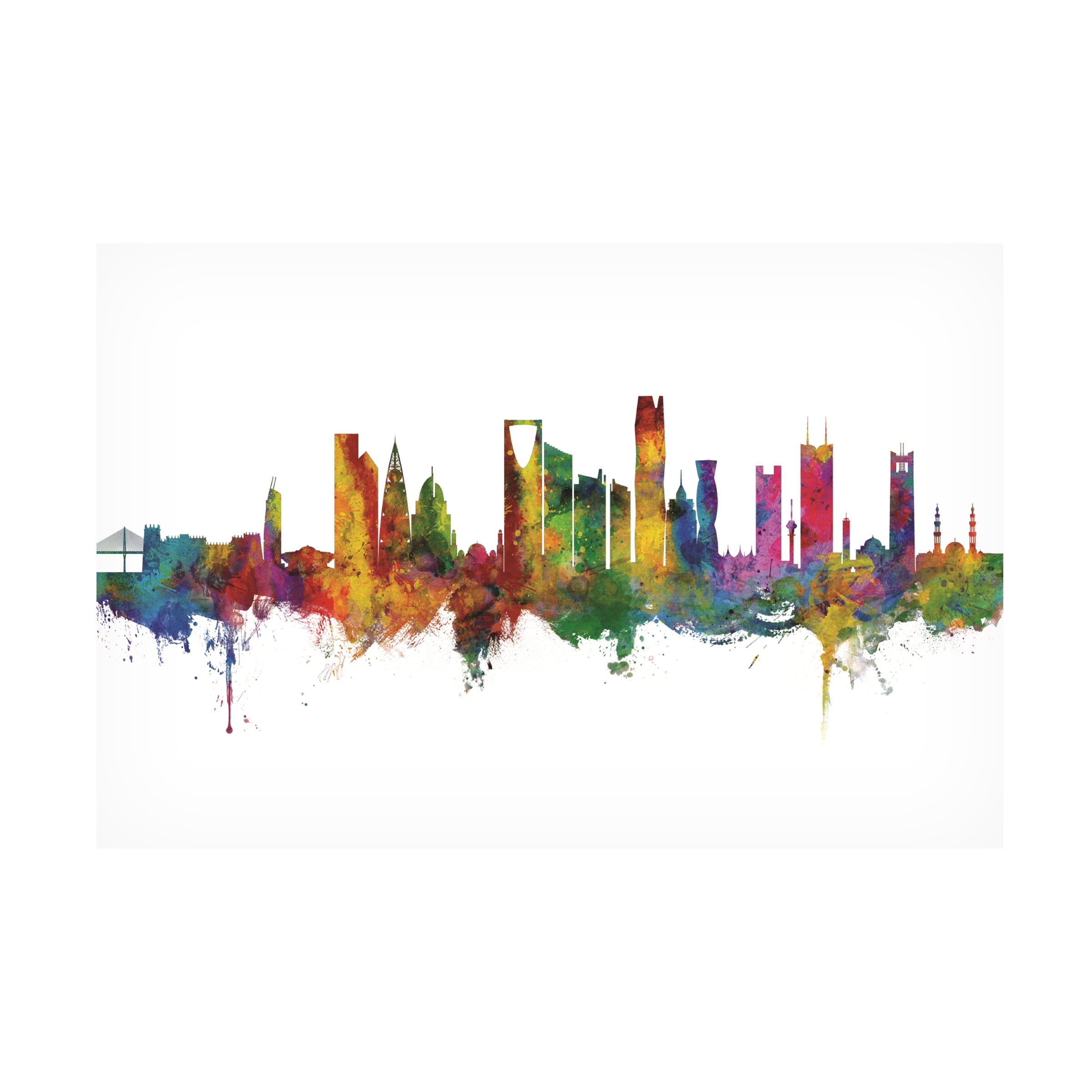 Michael Tompsett 'Riyadh Saudi Arabia Skyline' Canvas Art - Walmart.com