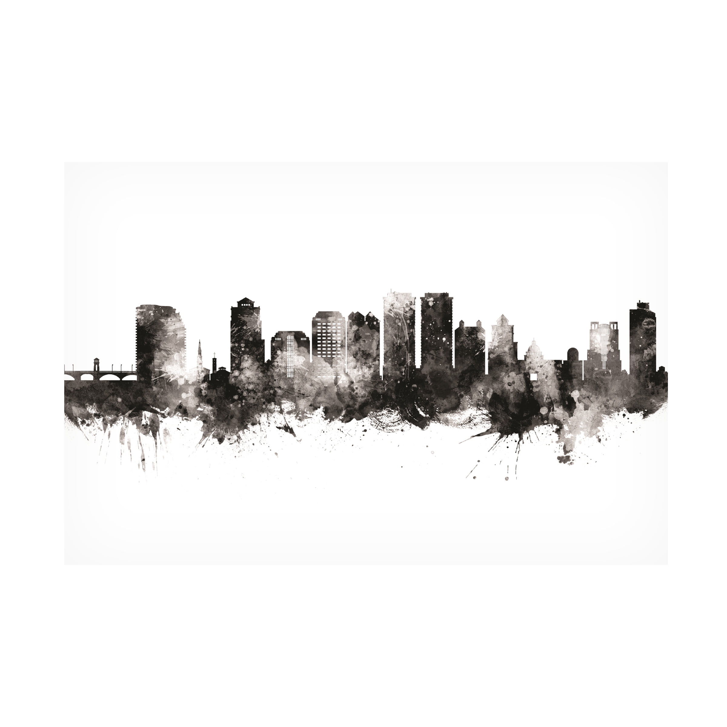 Michael Tompsett 'West Palm Beach Florida Skyline' Canvas Art - Walmart.com