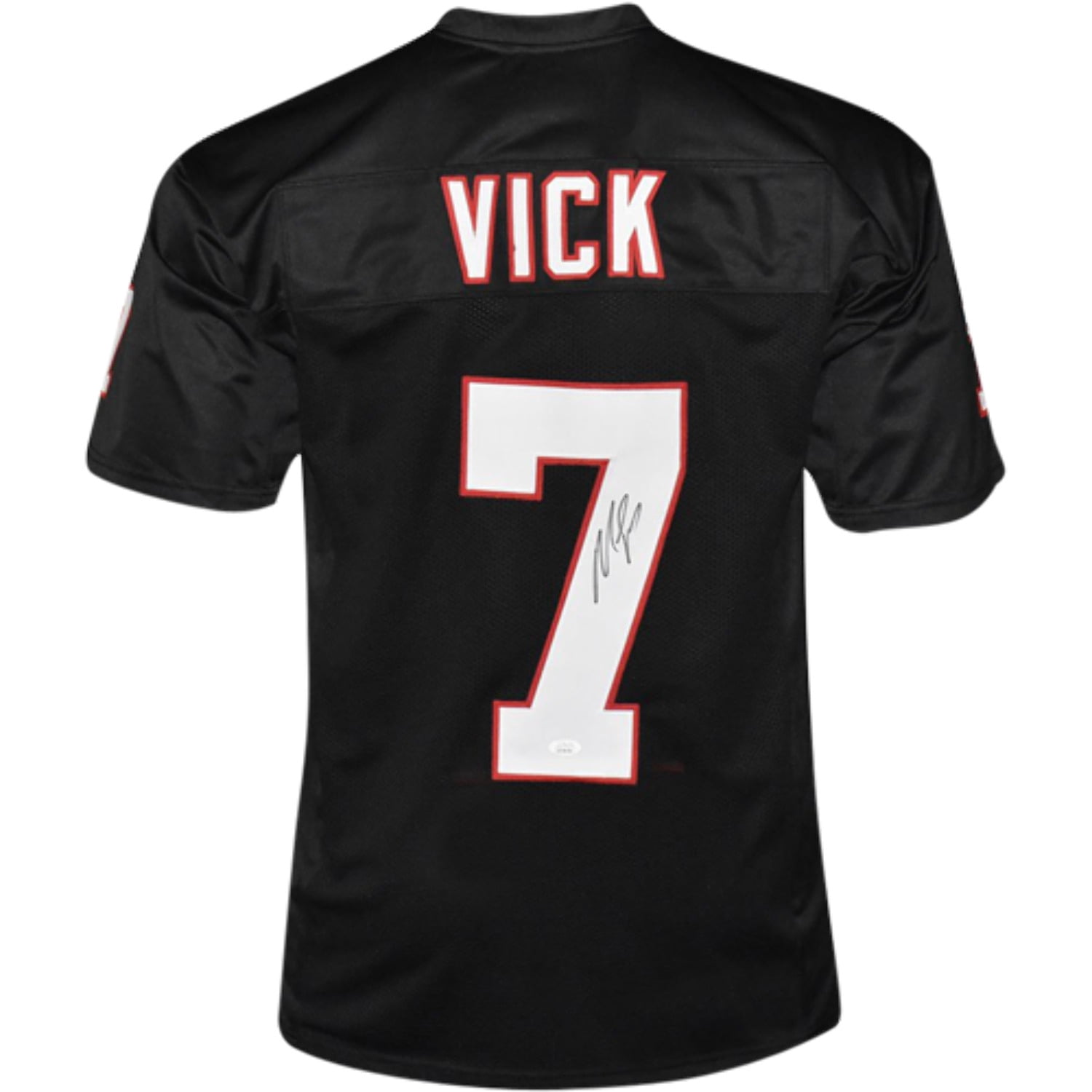 Michael Vick Autographed Atlanta (Black #7) Custom Jersey - JSA ...