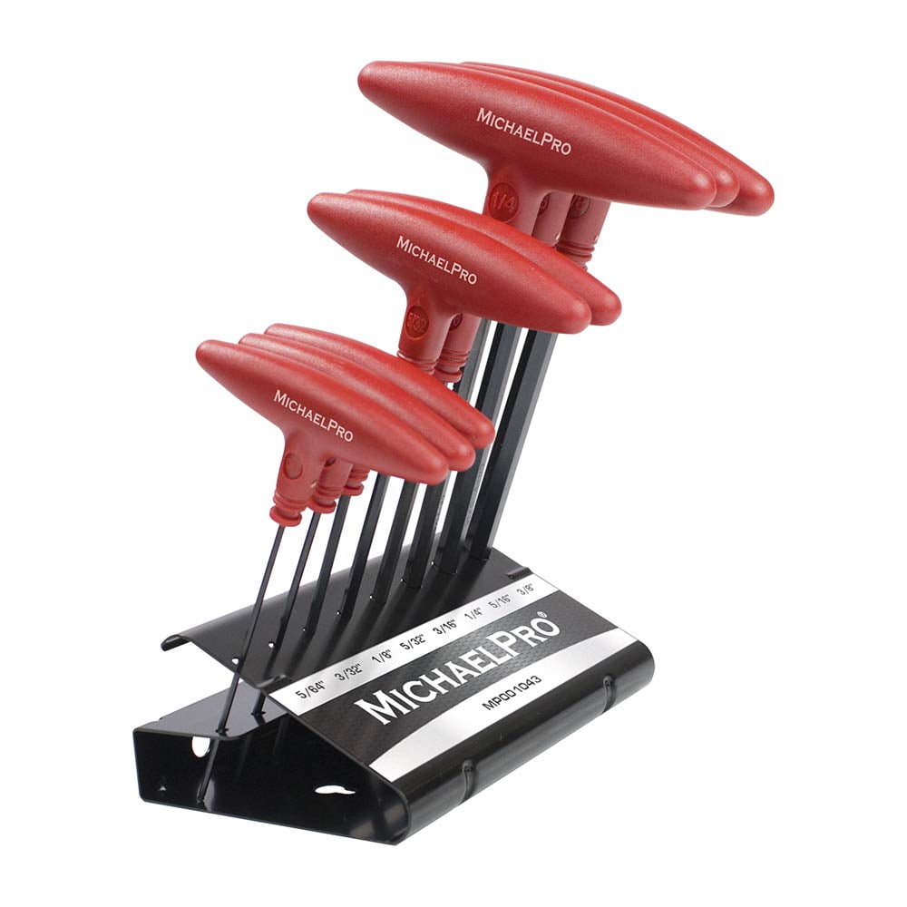 MichaelPro 8-Piece T-Handle Ball End Allen Wrench Set, Hex Key Set (5/ ...