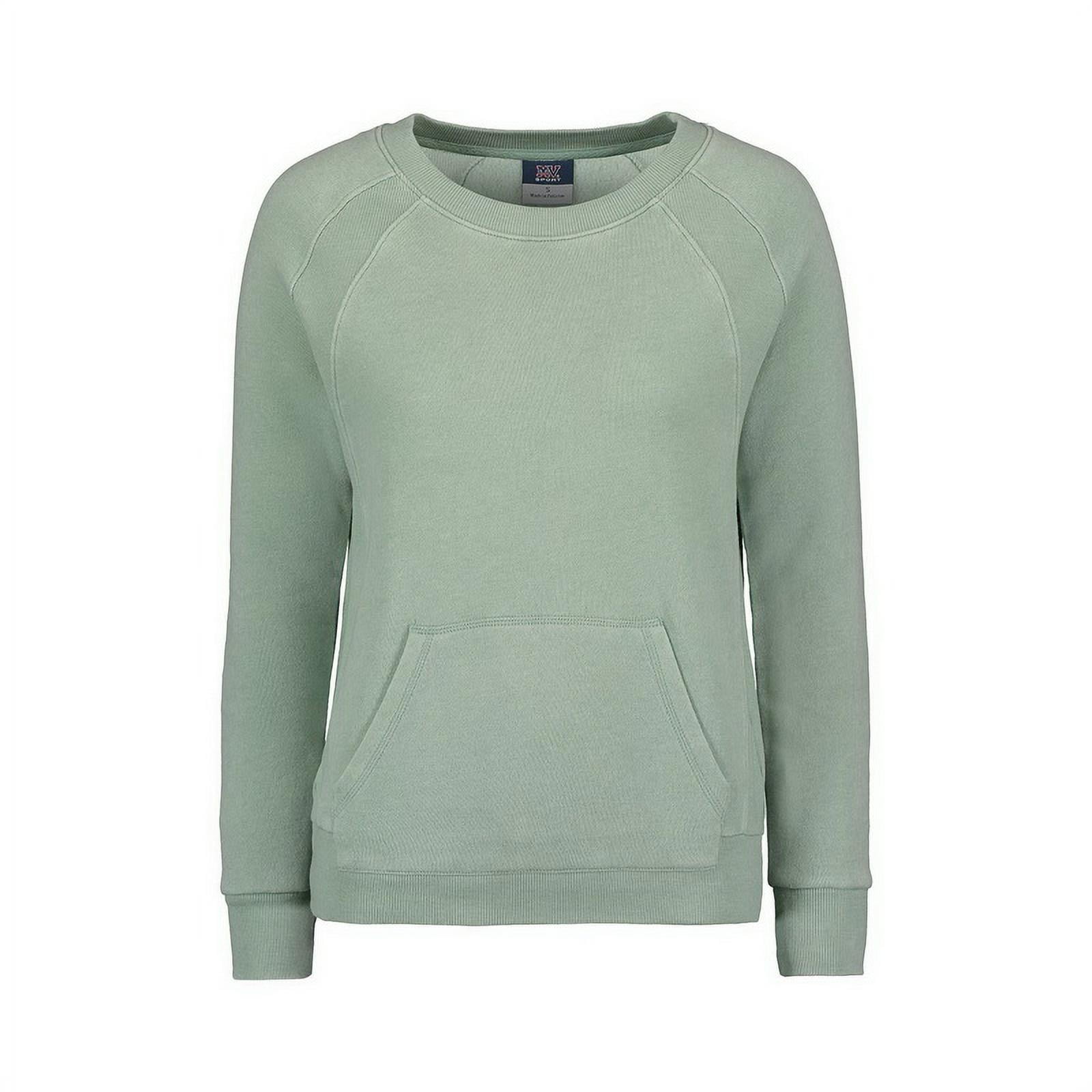 MV Sport W20170 Michaela Angel Fleece Crew-Greenstone [655]-XL ...