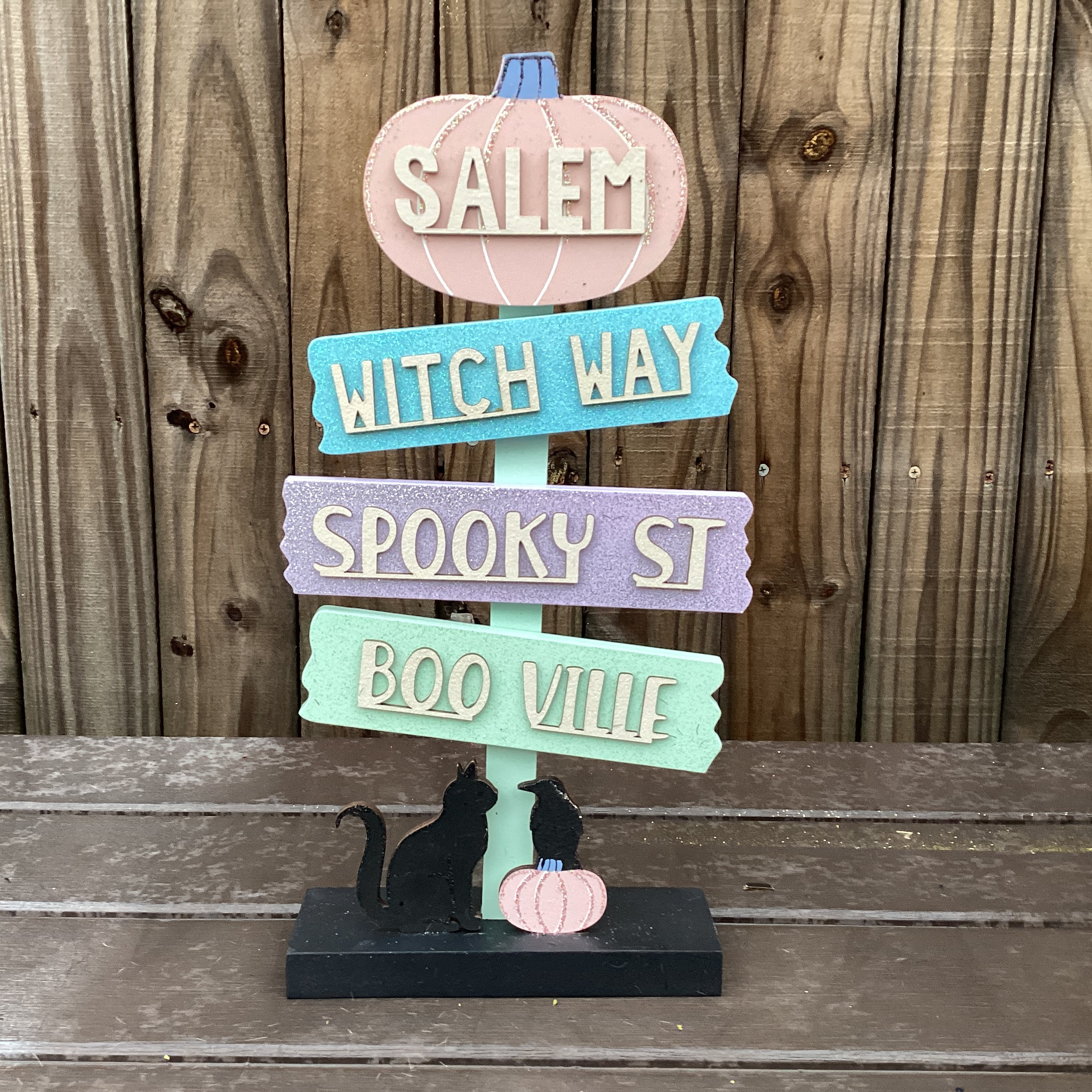 Michaels Halloween Decor - Pastel Salem Witch Way Spooky Directional ...