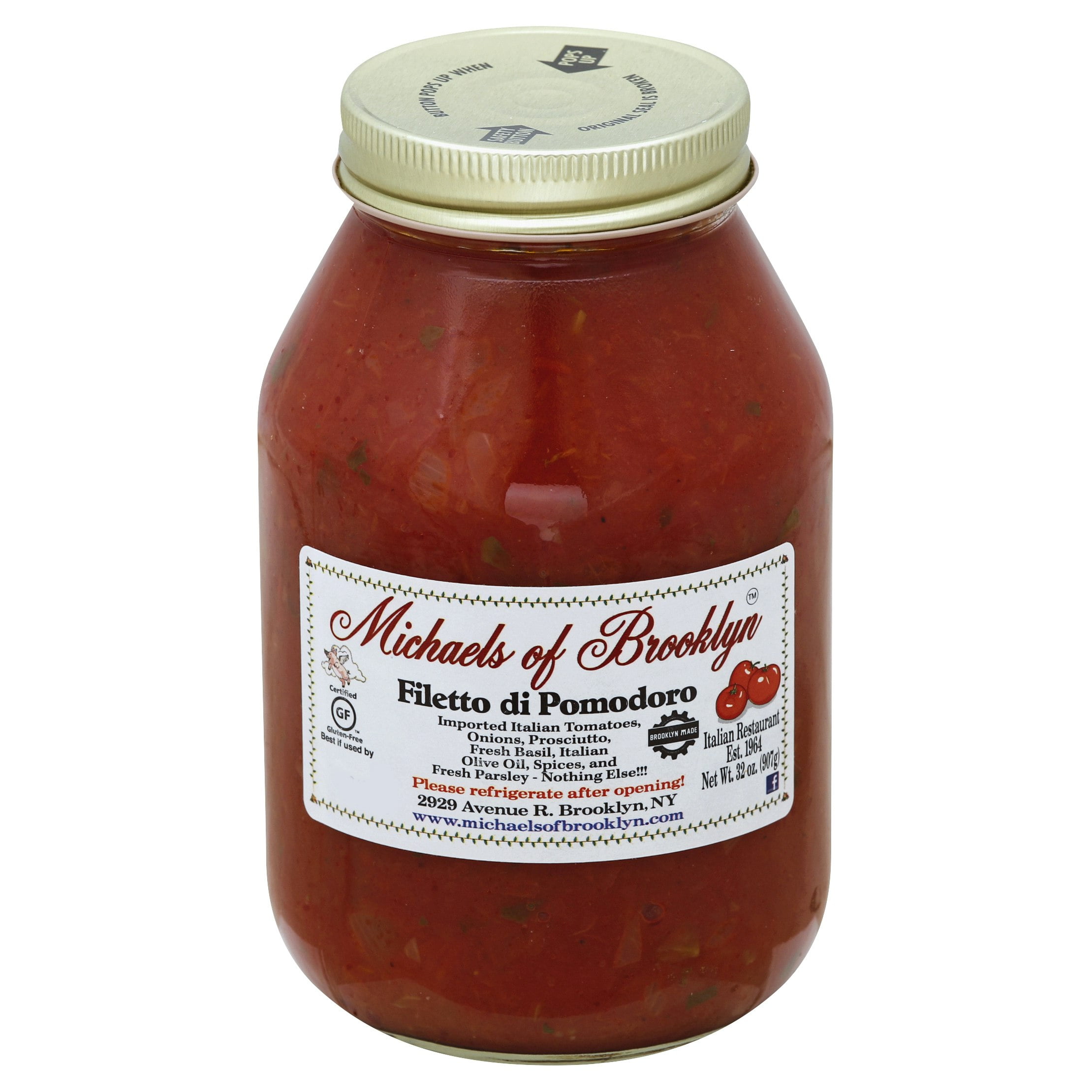Michaels Of Brooklyn Filetto di Pomodoro Sauce Gluten-Free 32 oz (Pack ...