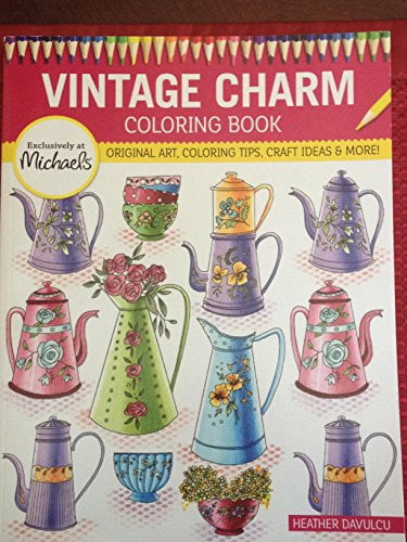 Pre-Owned Michaels Vintage Charms Coloring Book Original Art, Coloring ...