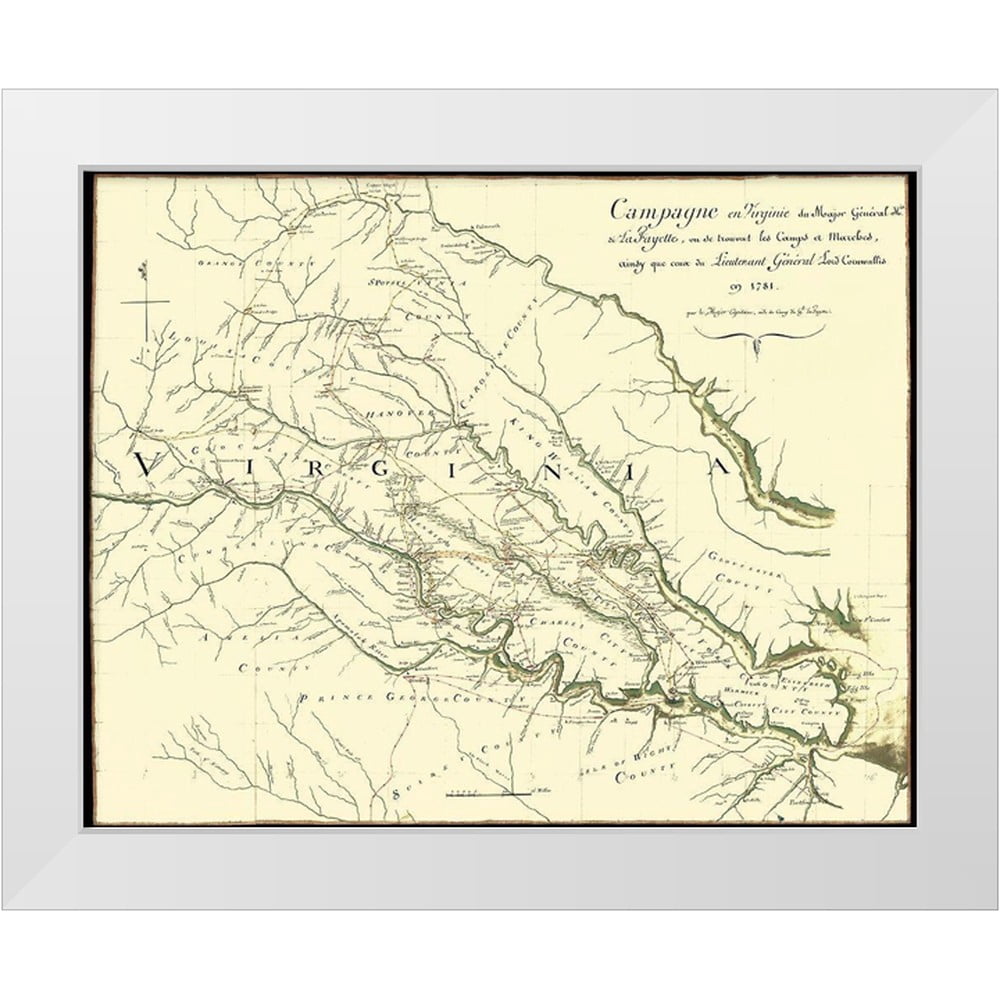 Michel 18x15 White Modern Wood Framed Museum Art Print Titled ...