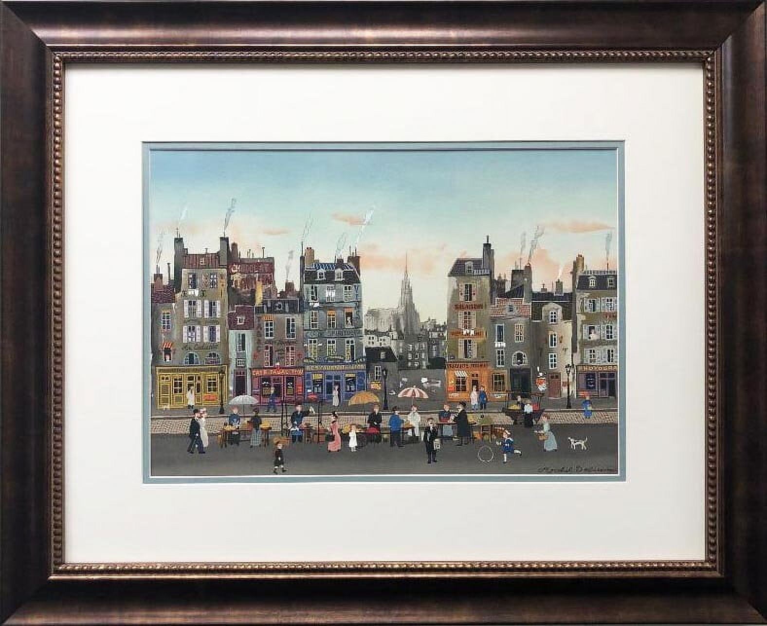 Michel Delacroix "Les Marchands Des 4 Saisons" Framed Stone Signed ...