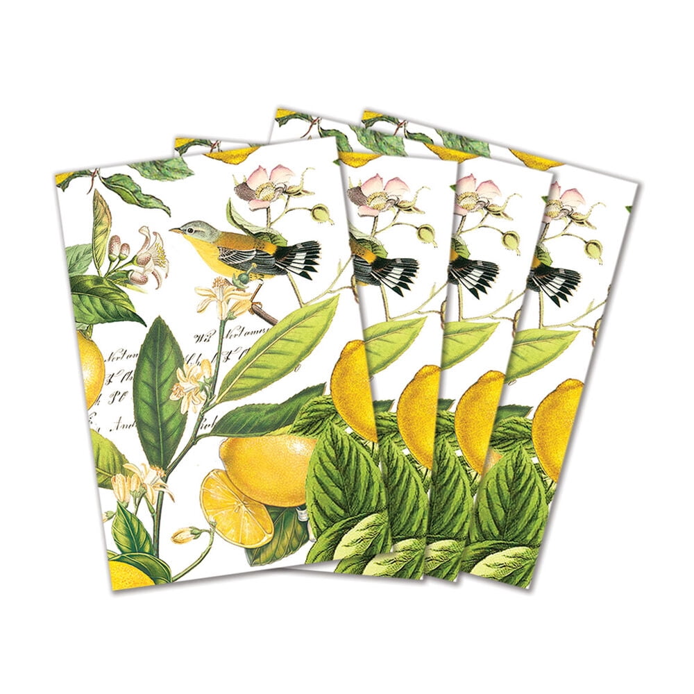 Michel Design Works Cotton Table Napkins, Lemon Basil - Set of 4 ...