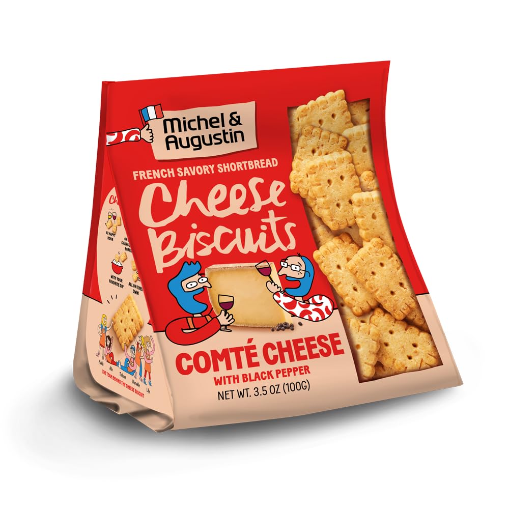 Michel et Augustin Gourmet TI12 Cheese Crackers, Crispy French ...