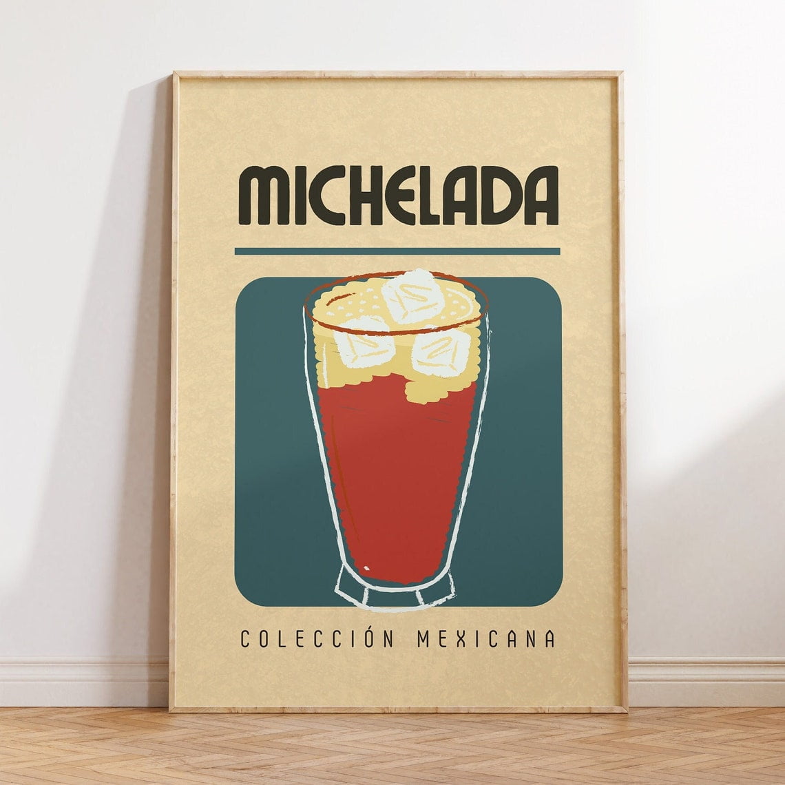 Michelada Print Mexican Bar Cart Print Mexican Cocktail Poster Spanish ...