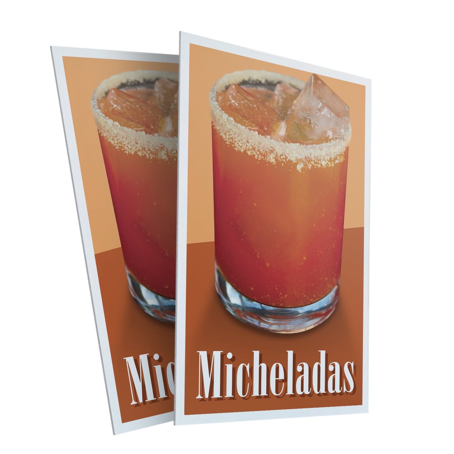 Micheladas (2-Pack) 24 Inch x 36 Inch Plastic Signs | Sign Insert 4mm ...