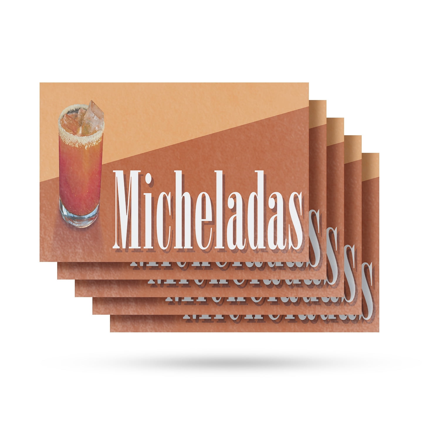Micheladas Vinyl Decal 5 Pack of 24 Inch x 36 Inch Weatherproof Heavy ...