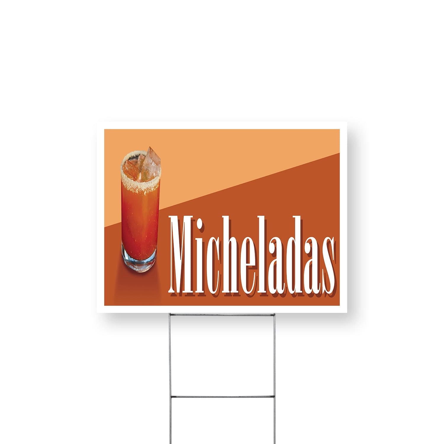 Micheladas Yard Sign 12 Inch x 16 Inch Single Sided Weatherproof Heavy ...