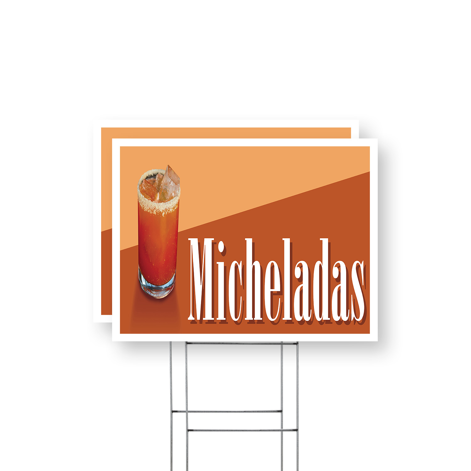 Micheladas Yard Sign 2 Pack of 12 Inch x 16 Inch Double Sided ...