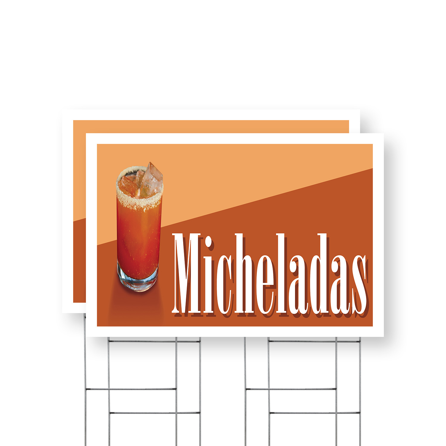 Micheladas Yard Sign 2 Pack of 24 Inch x 36 Inch Single Sided ...