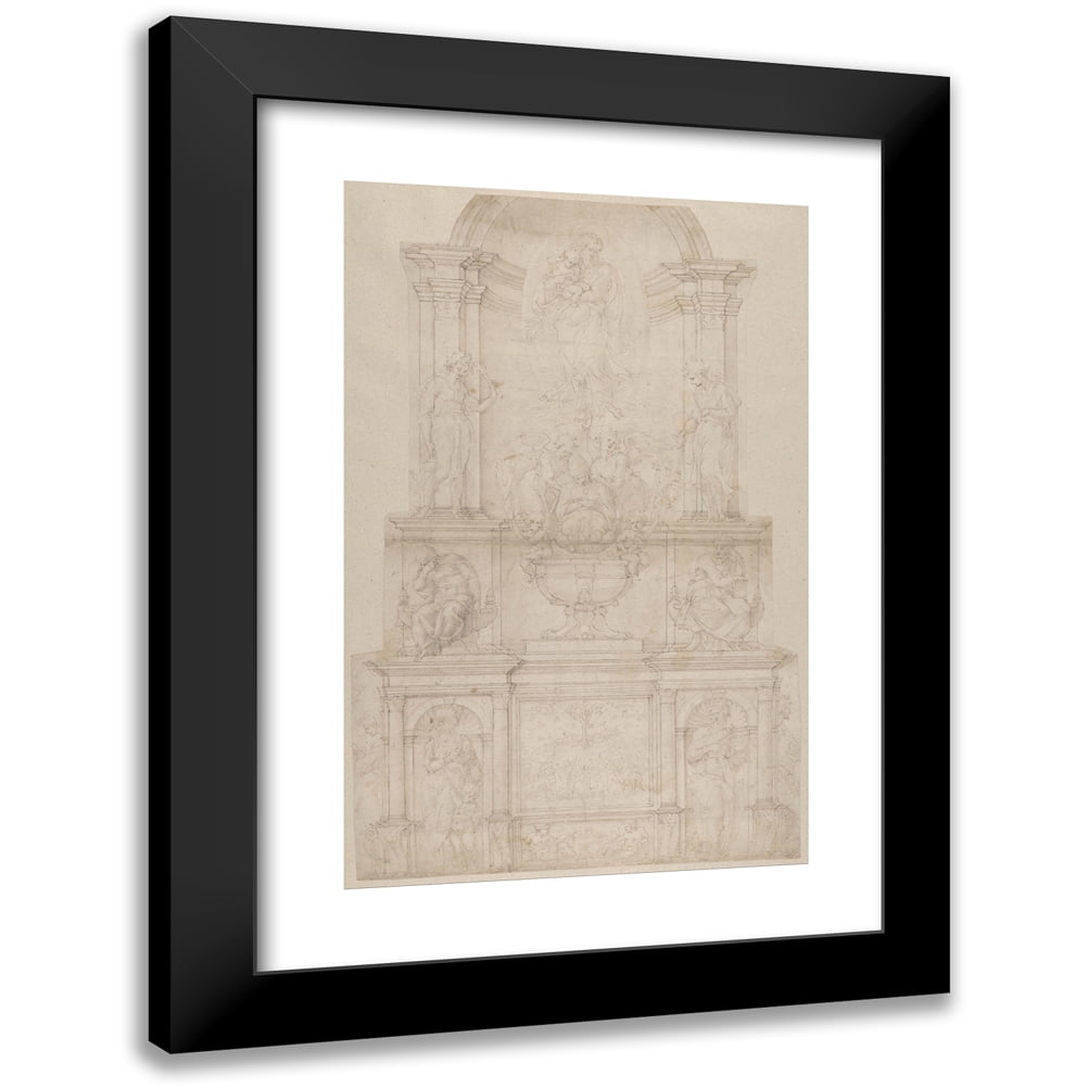 Michelangelo 11x14 Black Modern Framed Museum Art Print Titled - Design ...